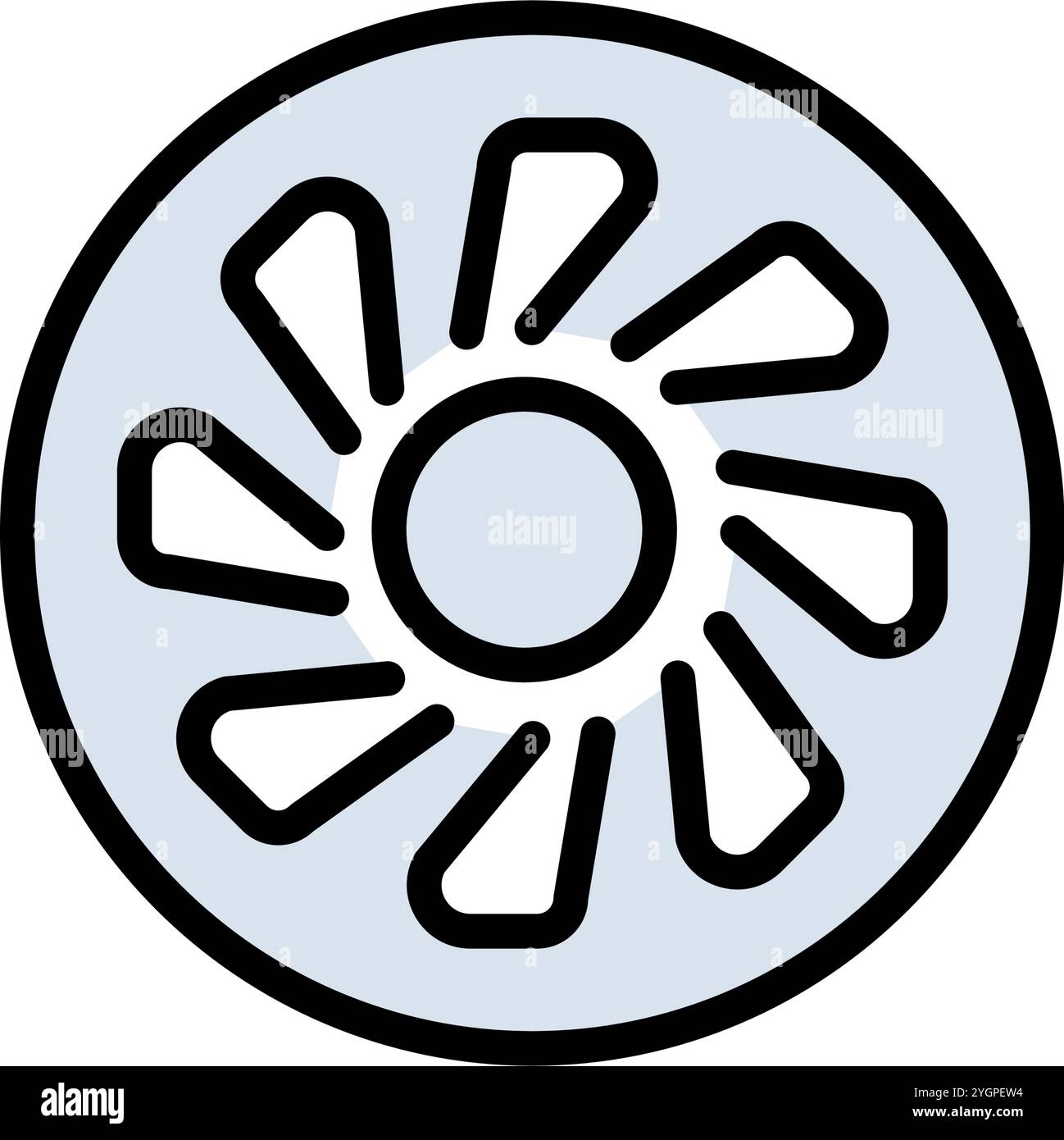Blower color icon. Simple web sign of ventilator. Fan simple pictogram ...