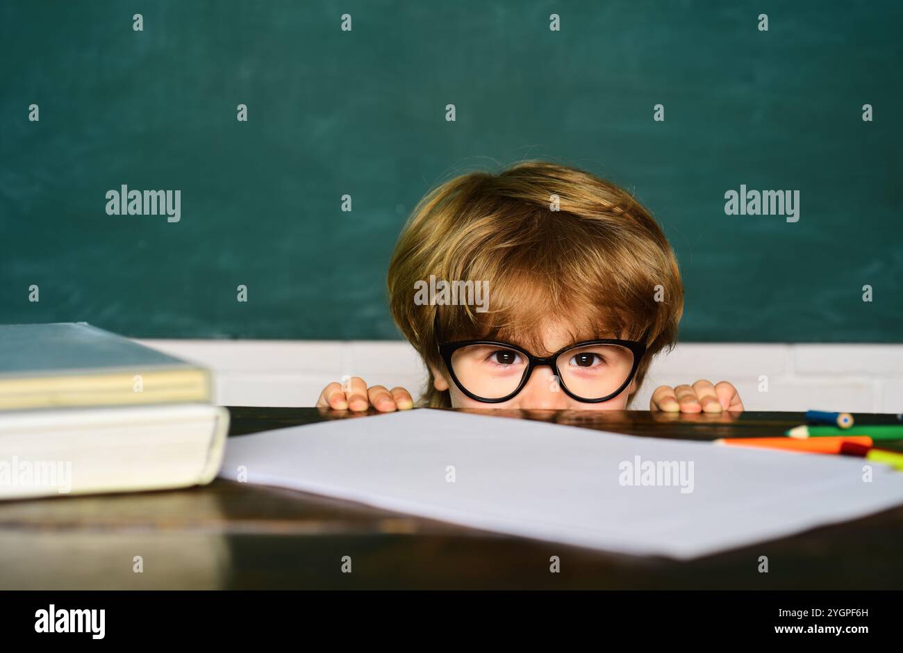 Kids gets not ready for school. First school day. Boy student getting ...