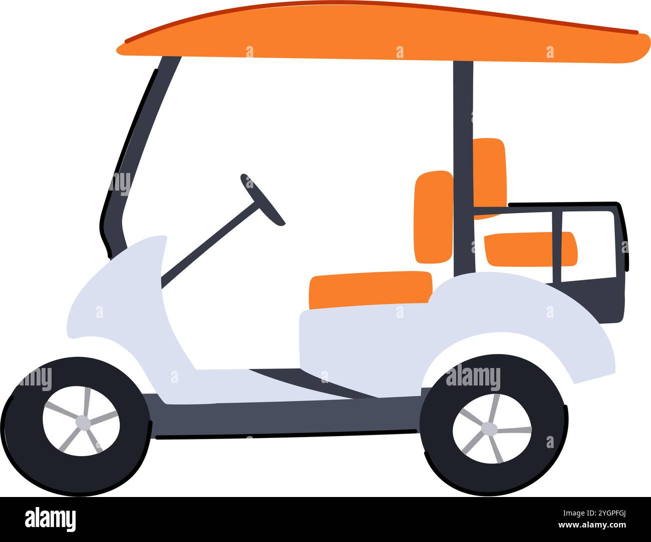 battery golf cart cartoon vector illustration Stock Vector Image & Art ...