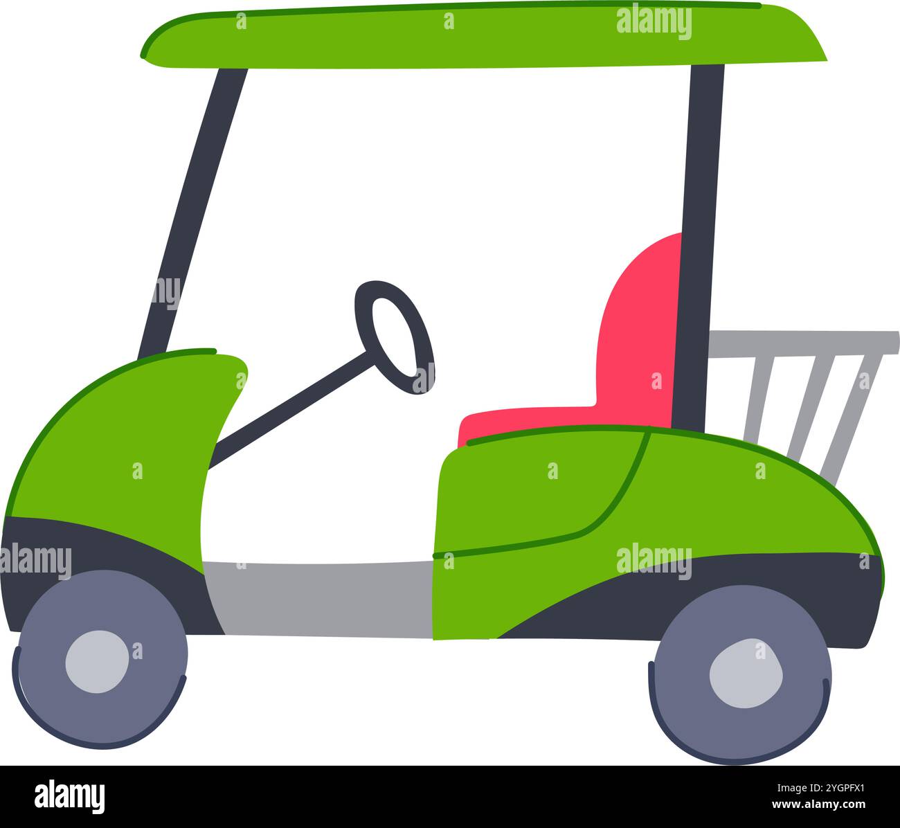 seat golf cart cartoon vector illustration Stock Vector Image & Art - Alamy