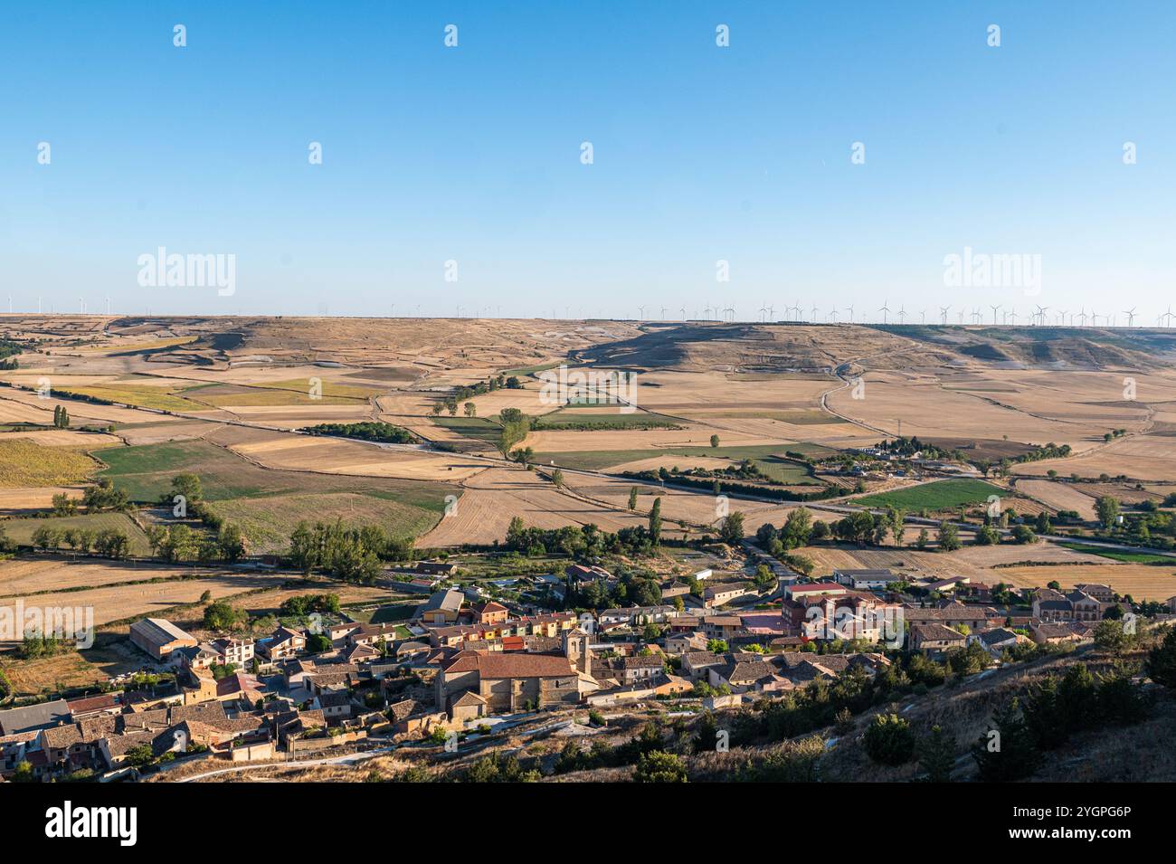 Views from Castrojeriz Castle to the "Carealera plateau" in the ...