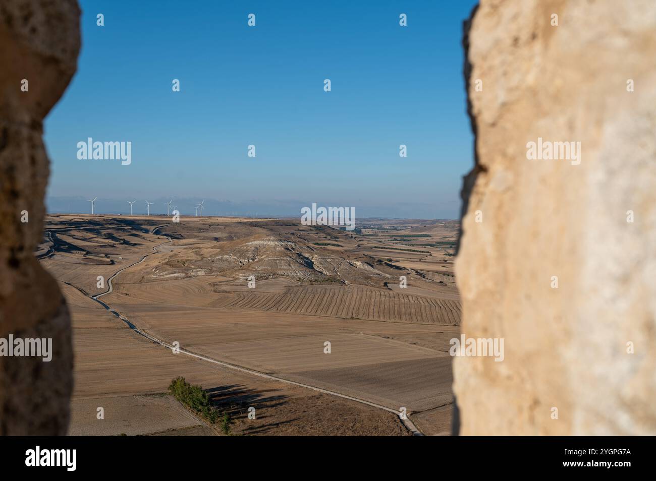 Views from Castrojeriz Castle to the "Carealera plateau" in the ...