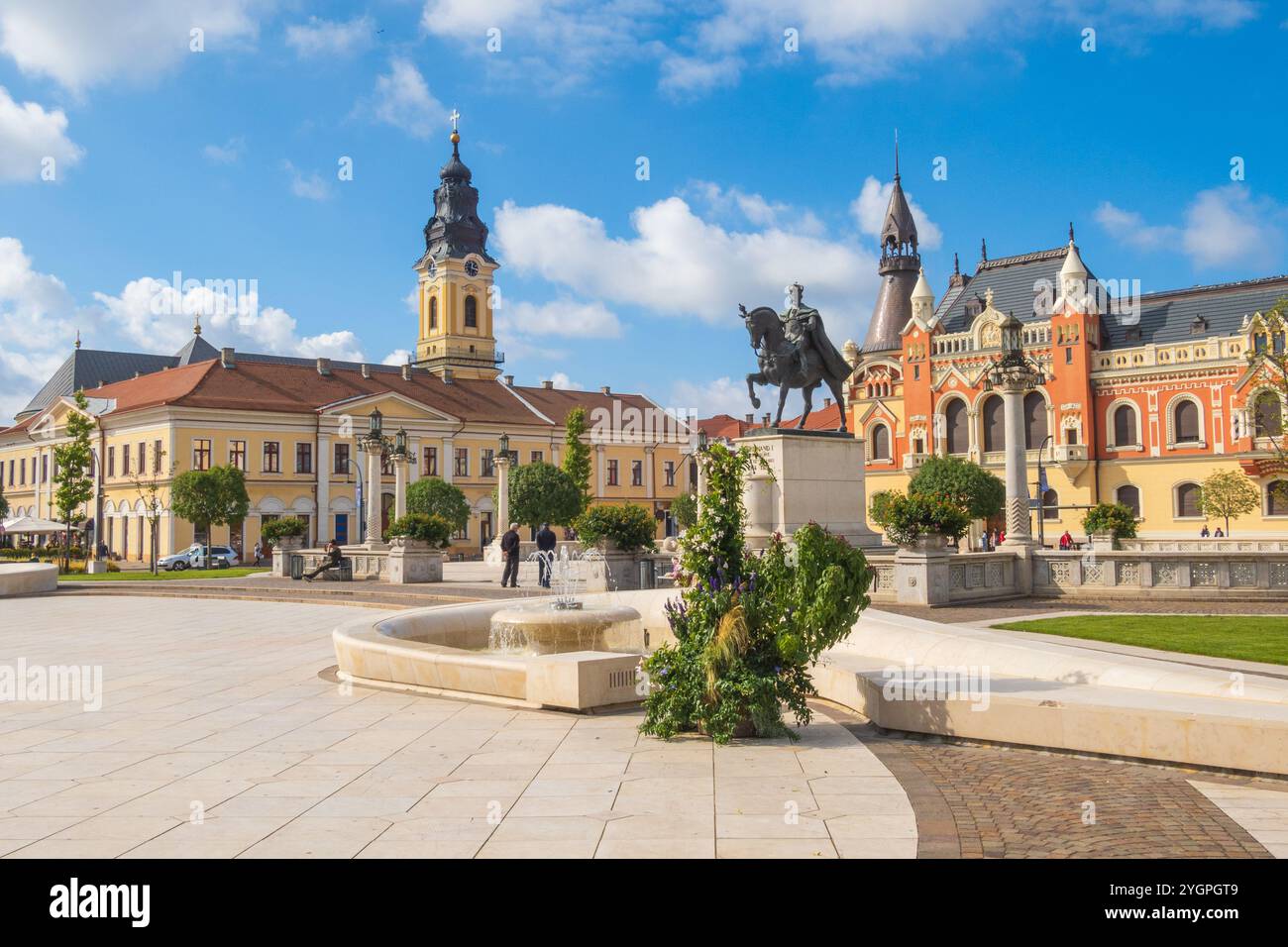 Oradea, Romania - October 07, 2024: View of Unity Square in the old ...