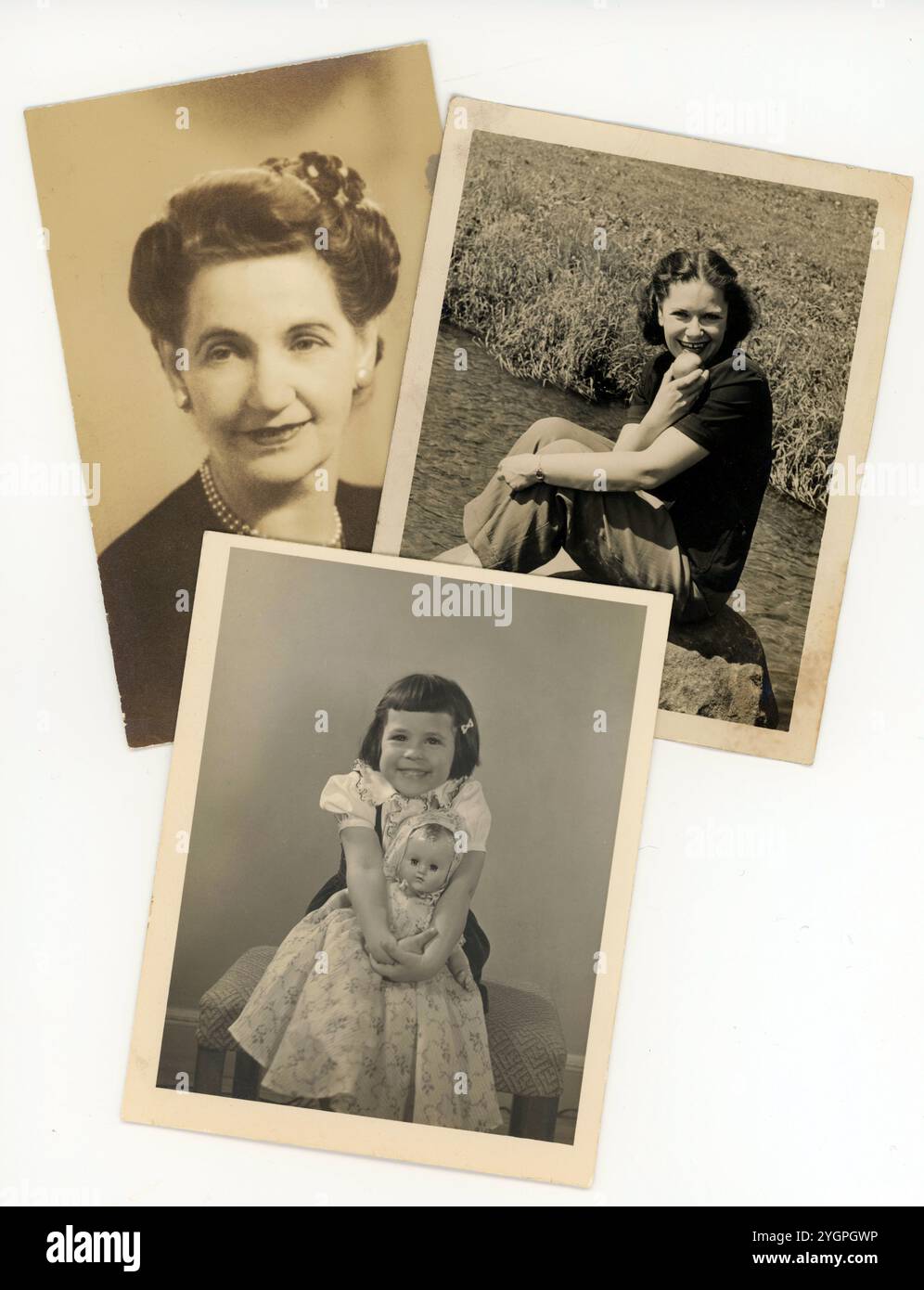 Three generations of women, grandmother, daughter and granddaughter ...