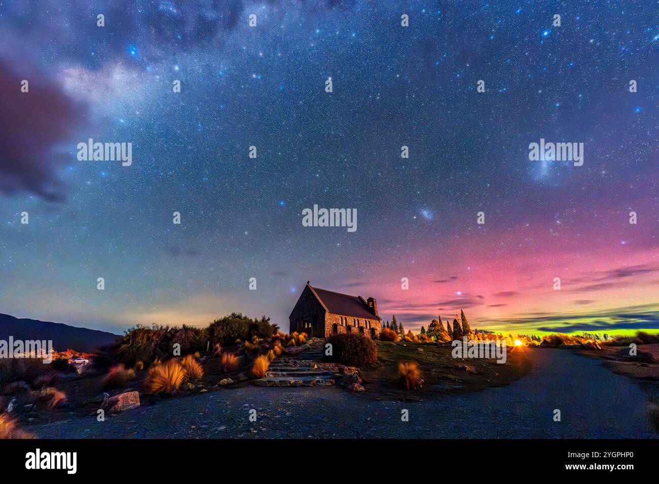Church of the Good Shepherd located by Lake Tekapo in New Zealand ...