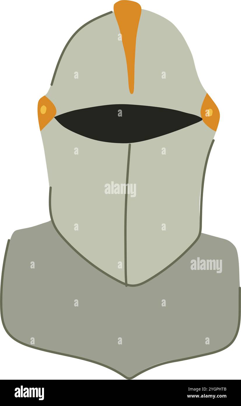 crusader knight helmet cartoon vector illustration Stock Vector Image ...
