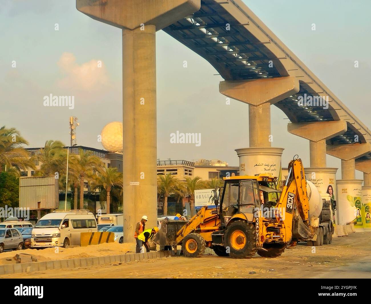 Cairo, Egypt, November 4 2024: Construction vehicles for different ...