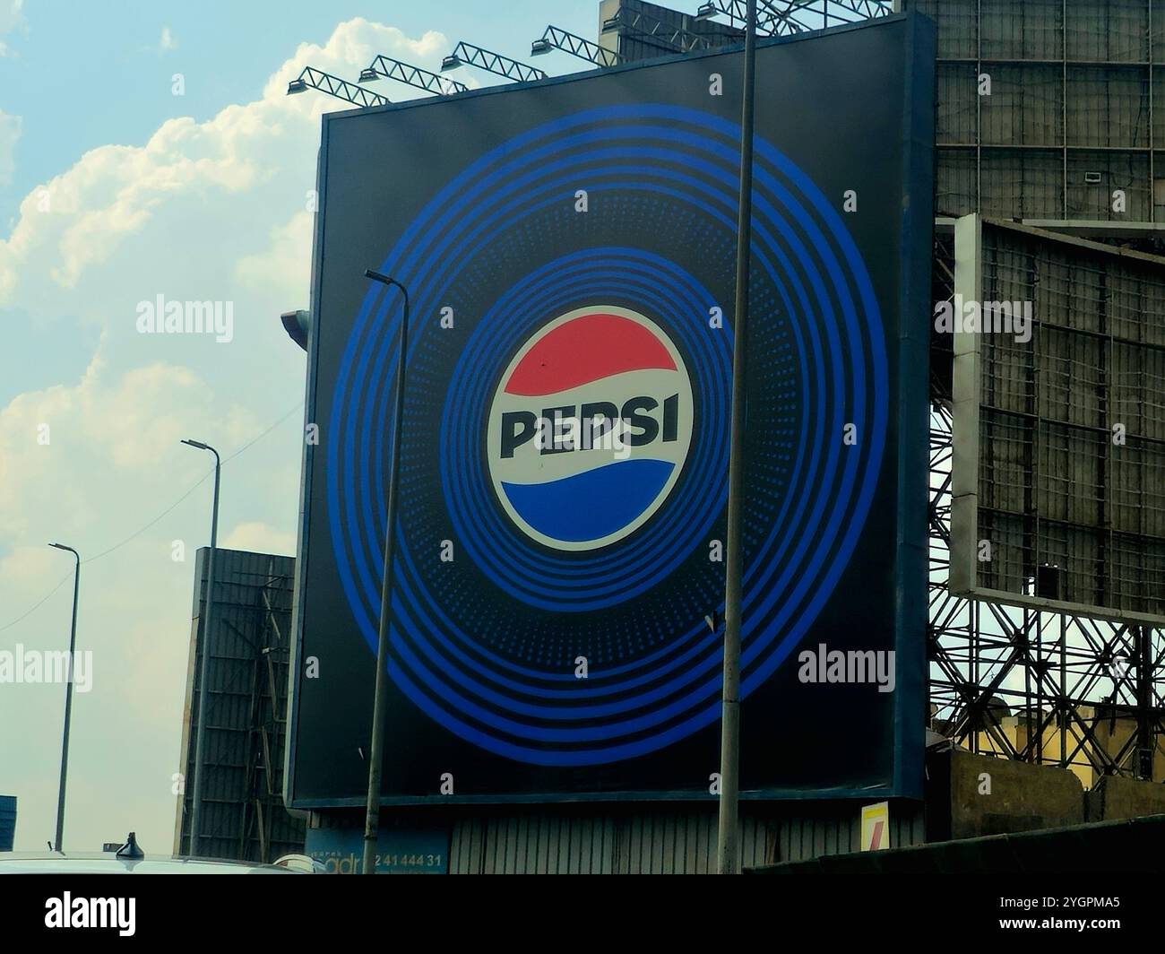 Cairo, Egypt, November 4 2024: Pepsi advertisement, Pepsi is a ...