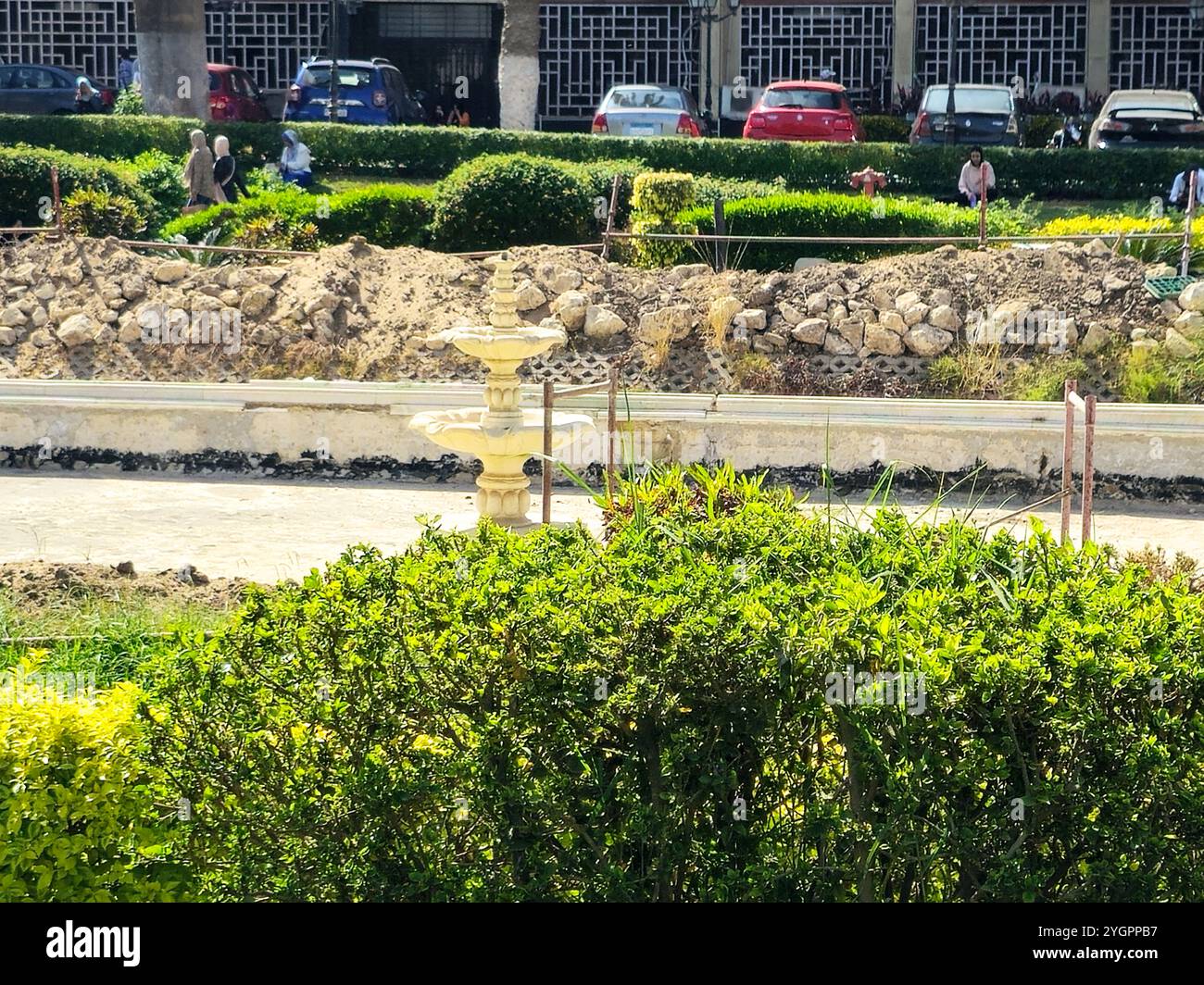 Cairo, Egypt, October 28 2024: water fountain of Saffron Zafaran Palace ...