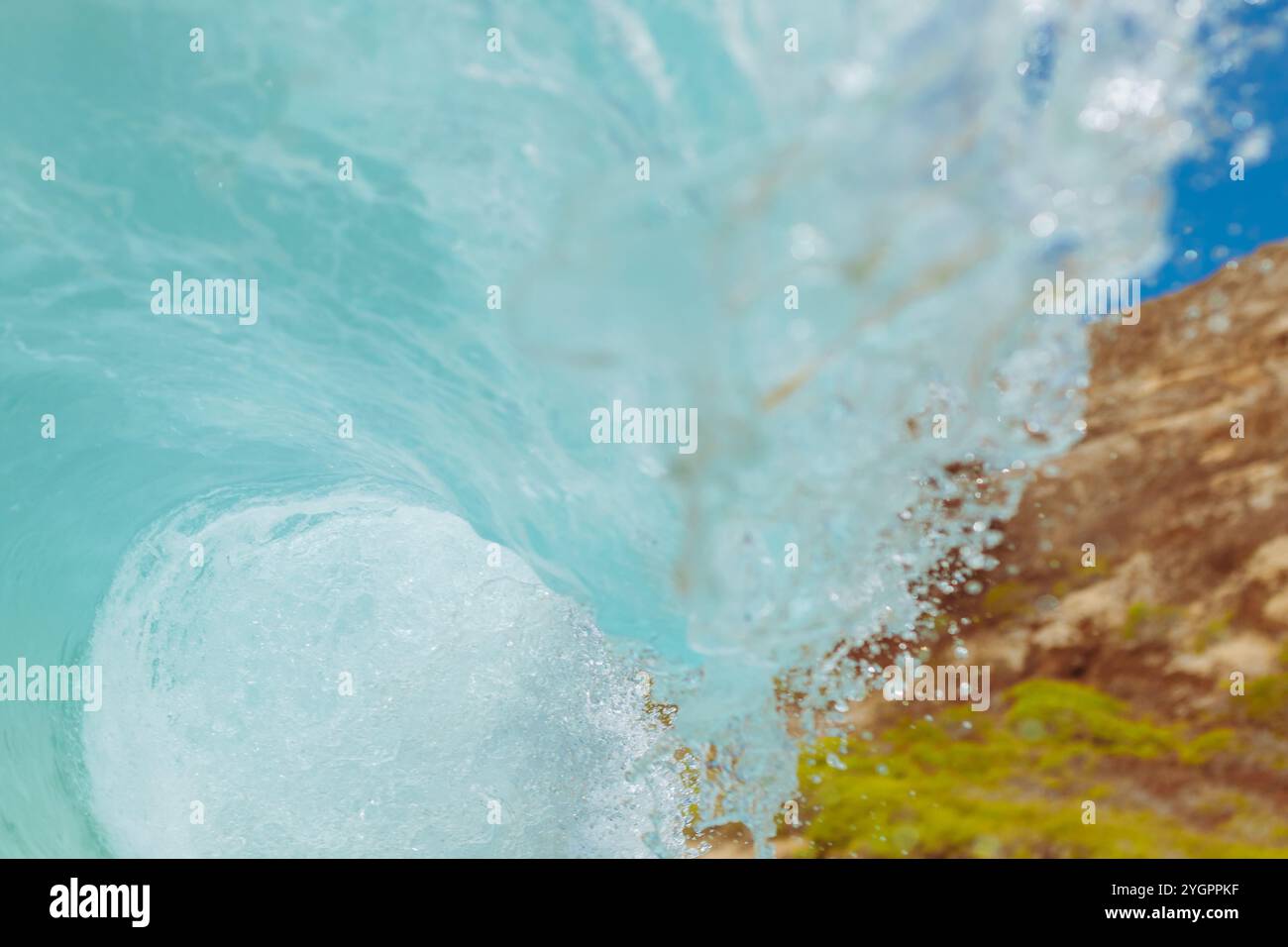 A flawless barrel wave forms at Sandy Beach, showcasing nature’s power ...