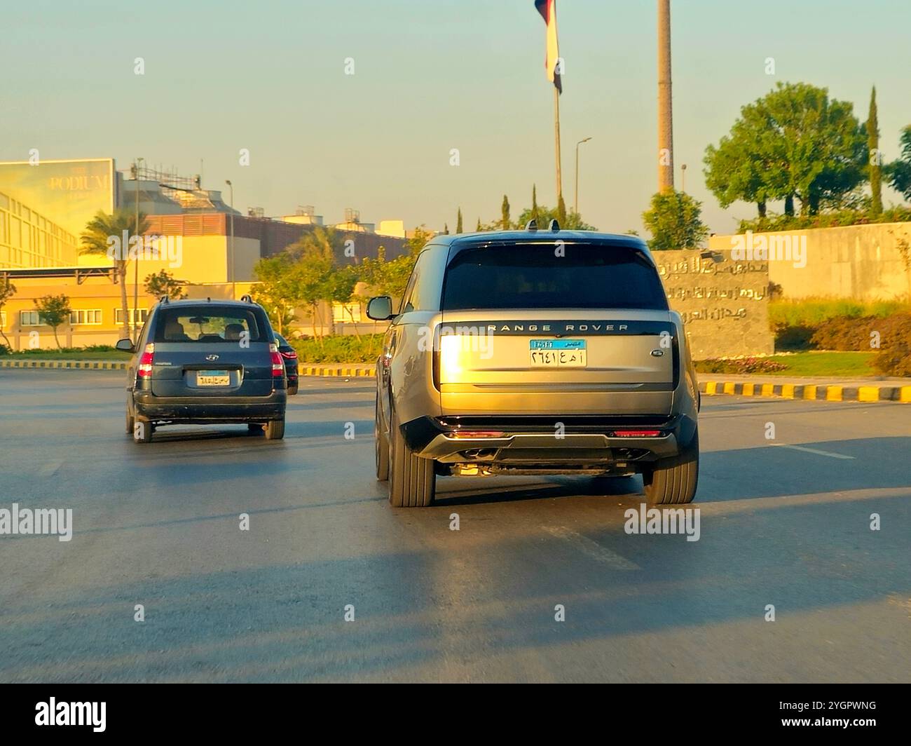 Cairo, Egypt, October 31 2024: The Land Rover Range Rover on the road ...