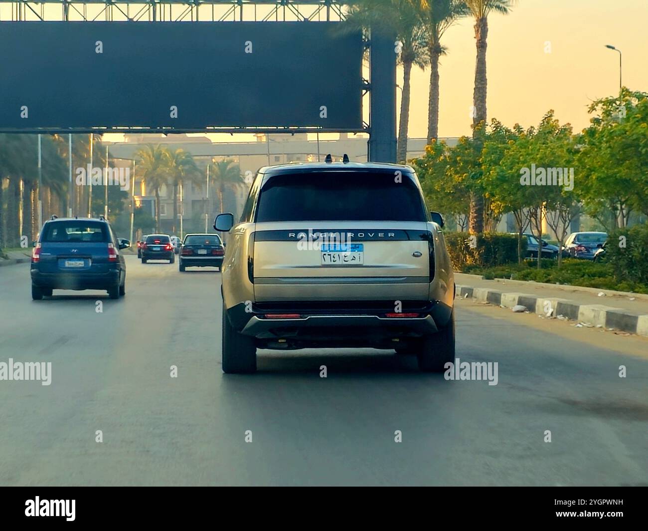 Cairo, Egypt, October 31 2024: The Land Rover Range Rover on the road ...