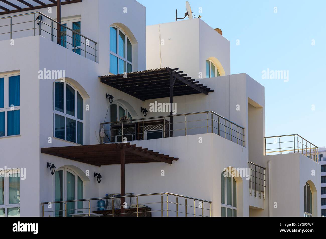 A stylish residential structure showcases contemporary design with ...