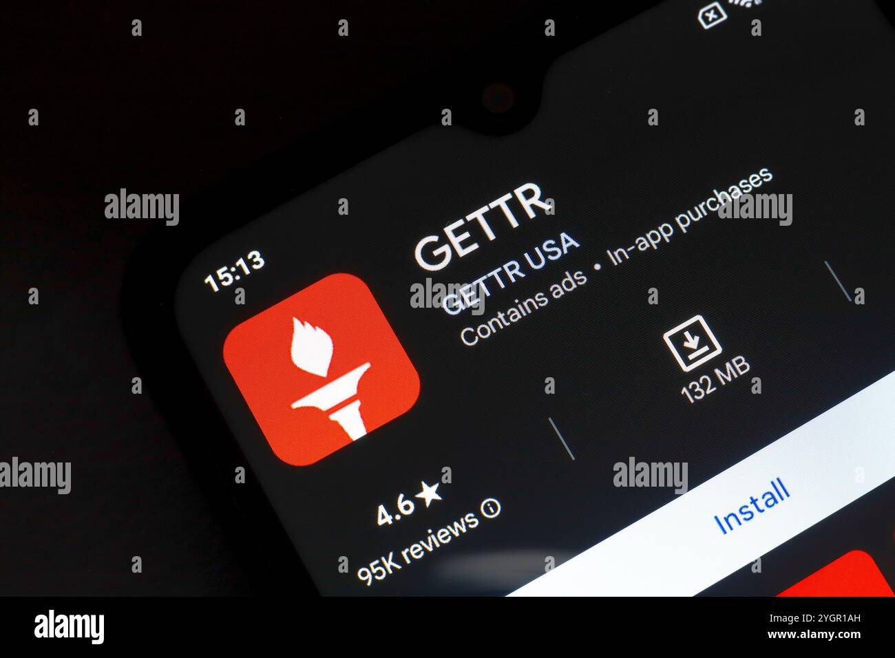 November 8, 2024, Brazil. In this photo illustration, the GETTR app ...