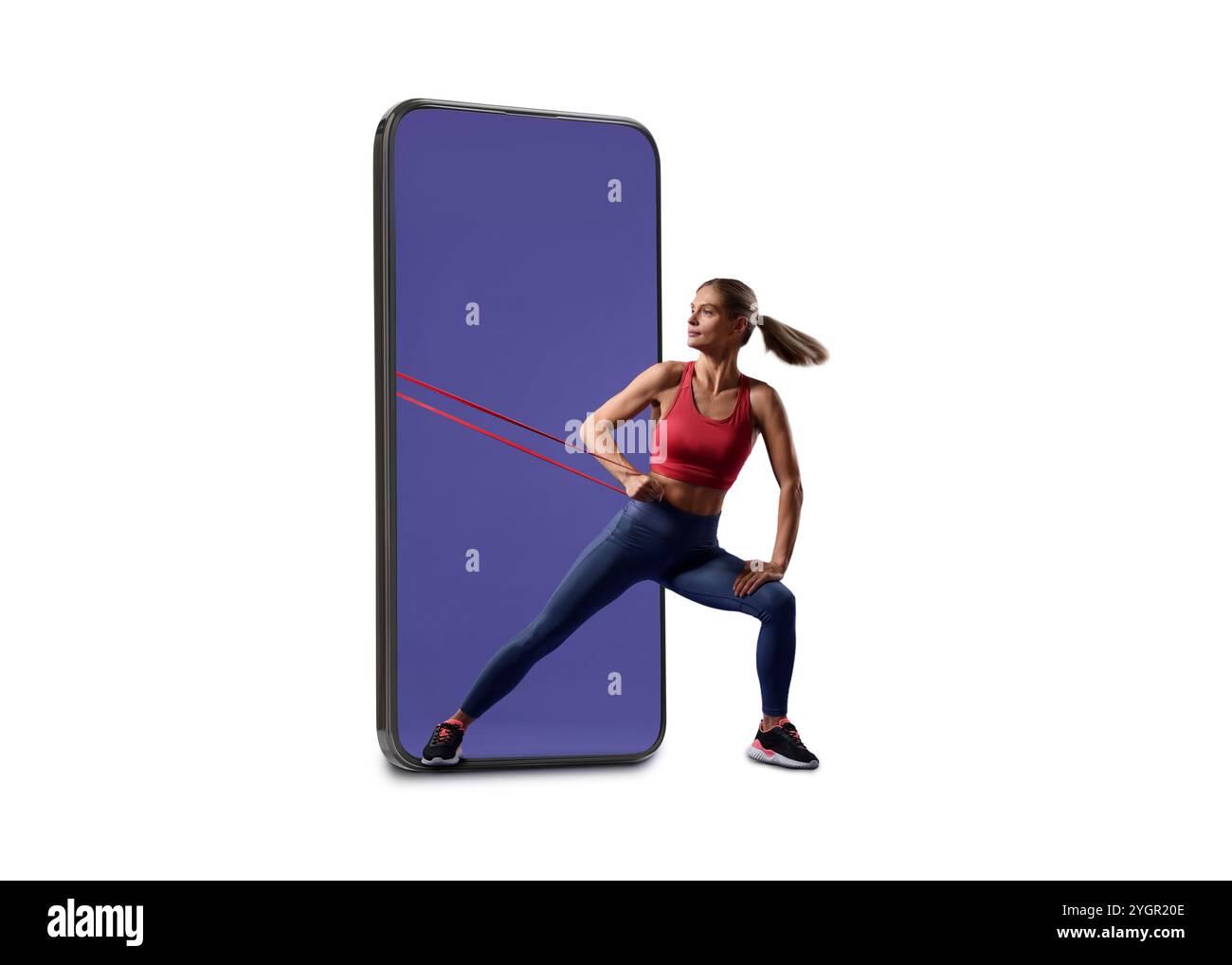 Online gym class Cut Out Stock Images & Pictures - Alamy