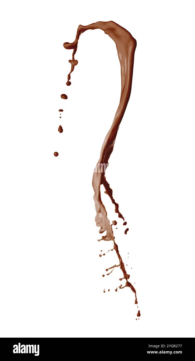 Refreshing chocolate milkshake in Cut Out Stock Images & Pictures - Alamy