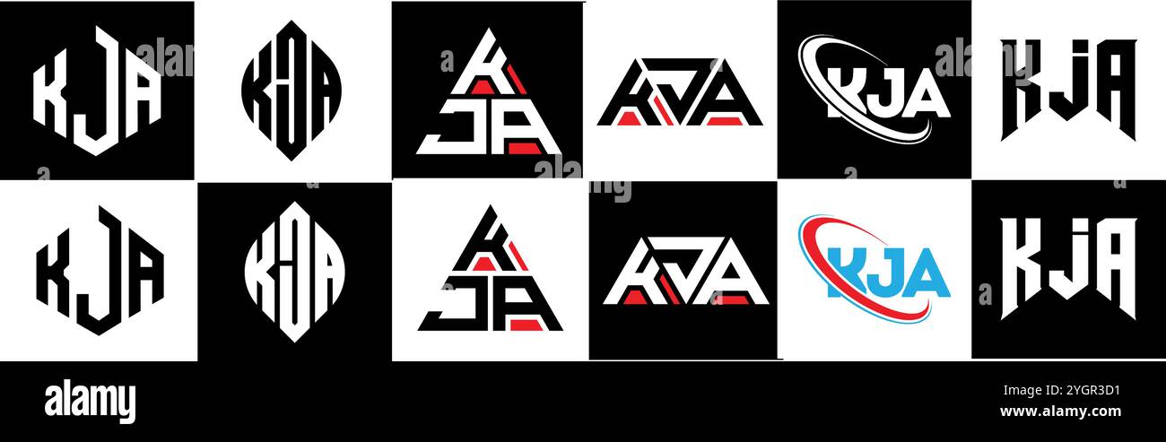 Kja logo design hi-res stock photography and images - Alamy