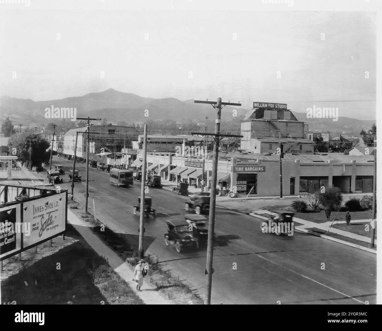 Hollywood California Street scene with cars circa 1927 Stock Photo - Alamy