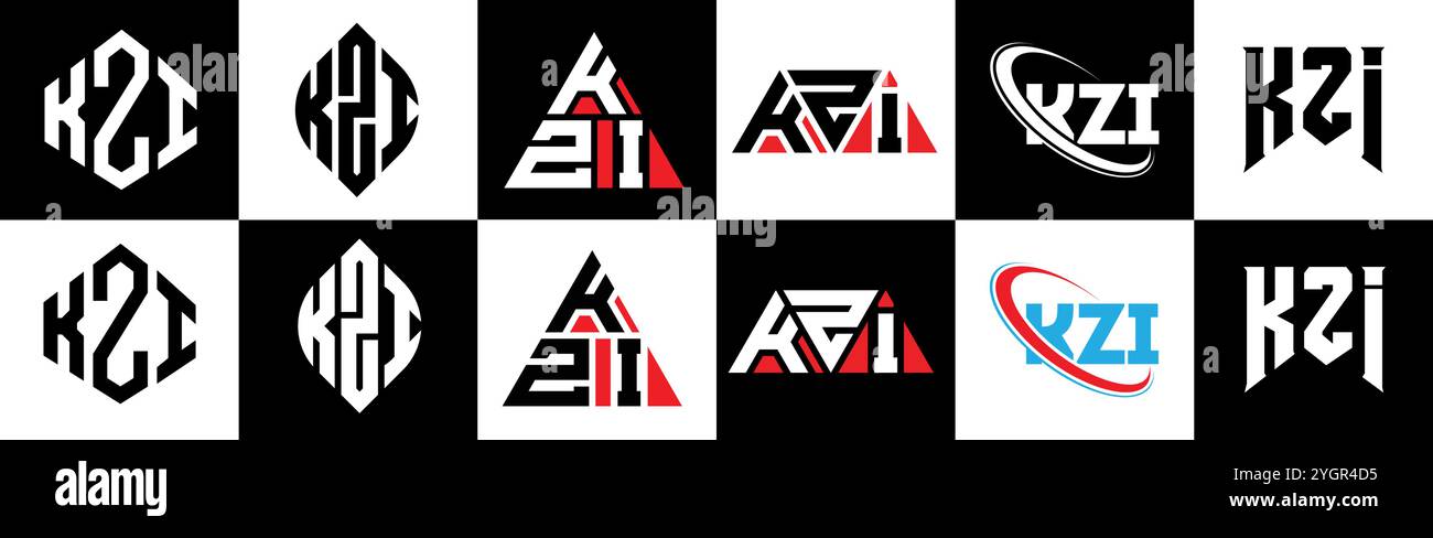 Kzi logo design hi-res stock photography and images - Alamy