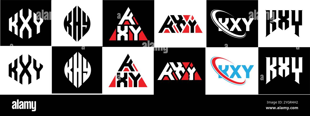 Kxy font Stock Vector Images - Alamy