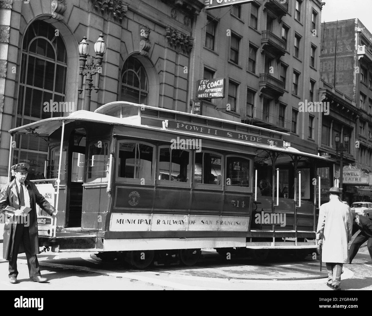 Vintage town trolley Black and White Stock Photos & Images - Alamy