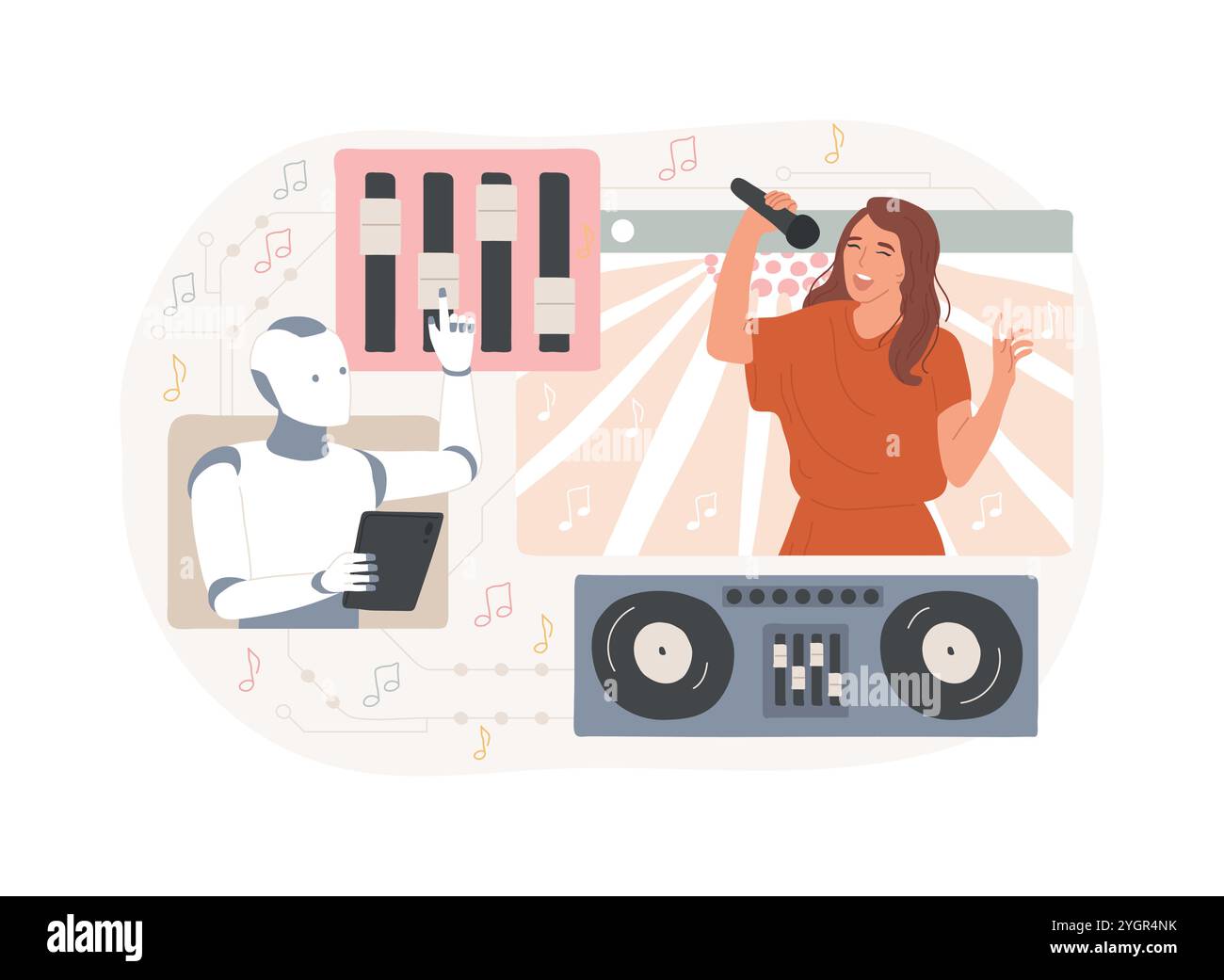 AI-Backed Virtual Performances abstract concept vector illustration Stock Vector Image & Art - Alamy