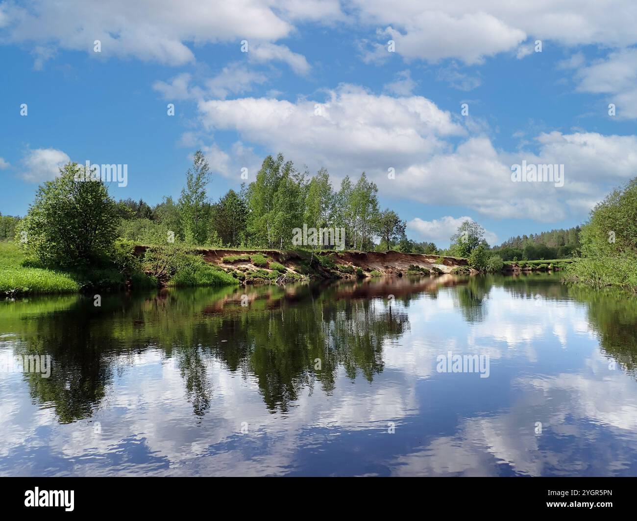 Exploring the Remote Beauty of the Upper Volga River in Russia Stock ...