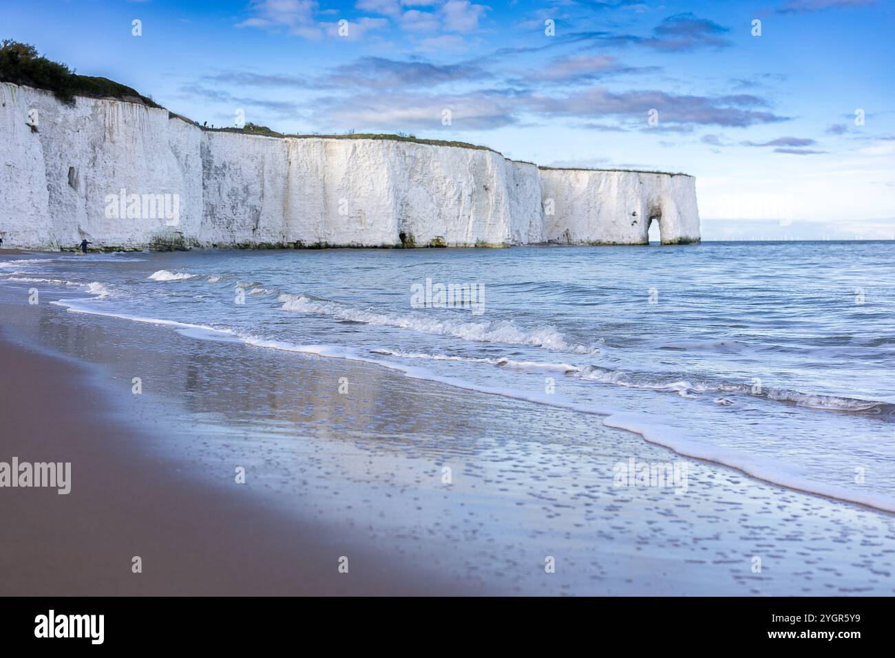 A stunning view of the cliffs from the sandy beach at Botany Bay in ...