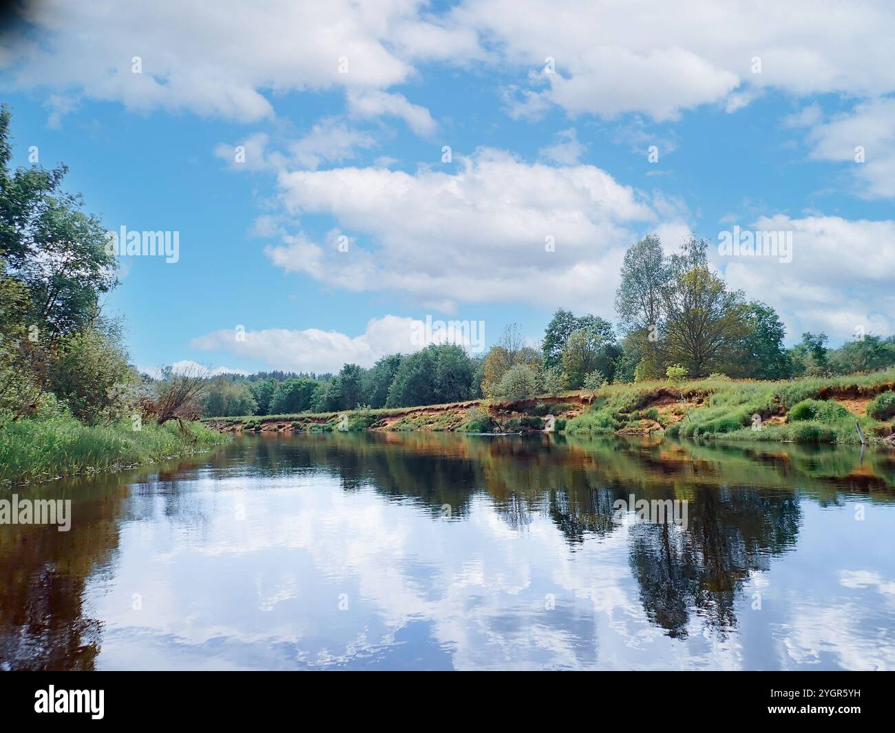 Exploring the Remote Beauty of the Upper Volga River in Russia Stock ...