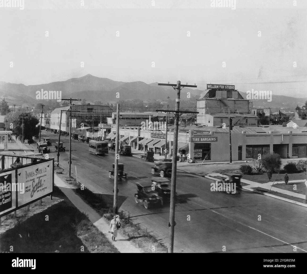 Hollywood California Street scene with cars circa 1927 Stock Photo - Alamy