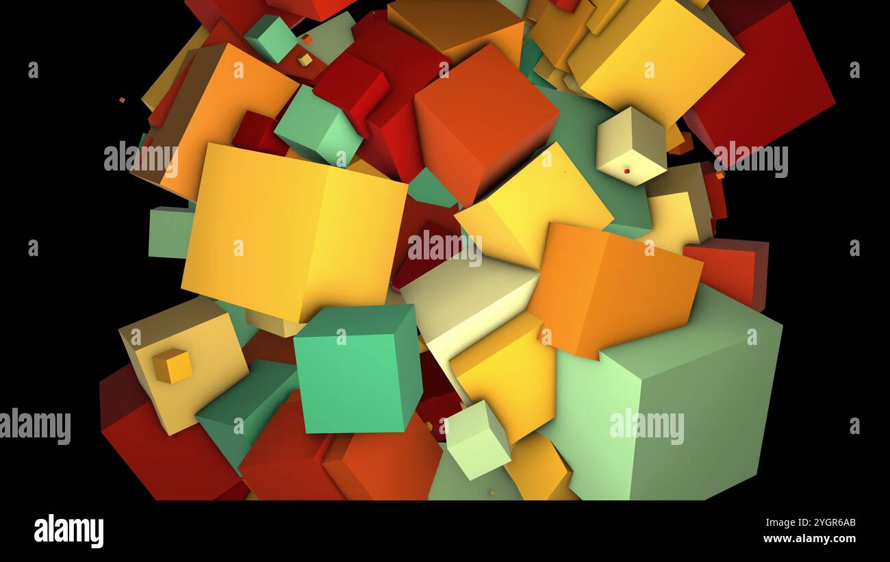 Abstract cubes background transition 3d hi-res stock photography and ...