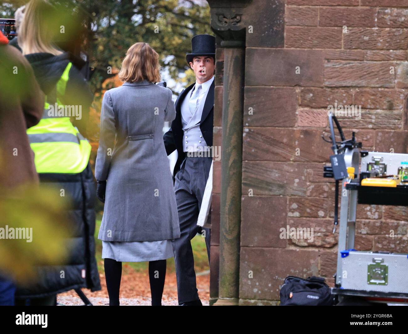 Comedian Jimmy Carr debut film Fackham Hall filming in Thornton Hough ...