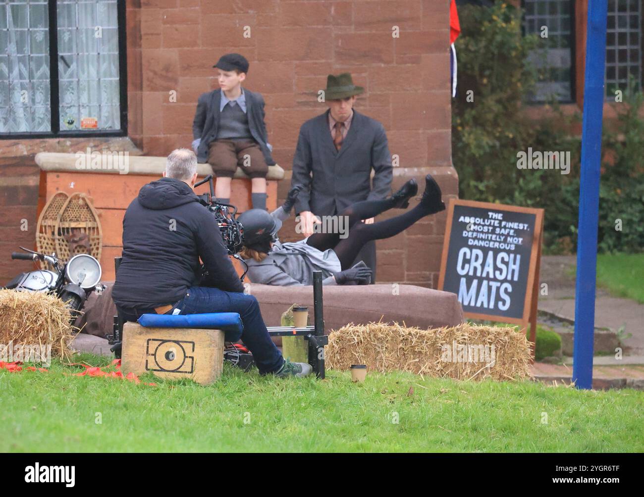 Comedian Jimmy Carr debut film Fackham Hall filming in Thornton Hough ...