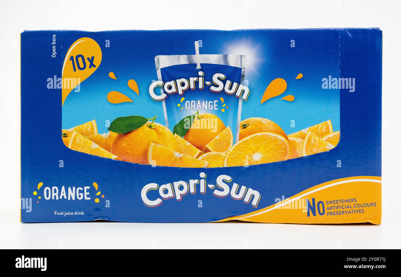 Nova Bana, Slovakia - November, 8, 2024 : Capri-Sun juice concentrate ...