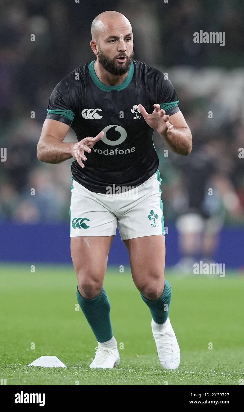 Ireland's Jamison Gibson-Park warms up ahead of the Autumn ...