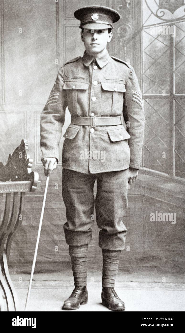 An artificer sergeant major in the Army Ordanance Corps in Woolich, during the First World War ...