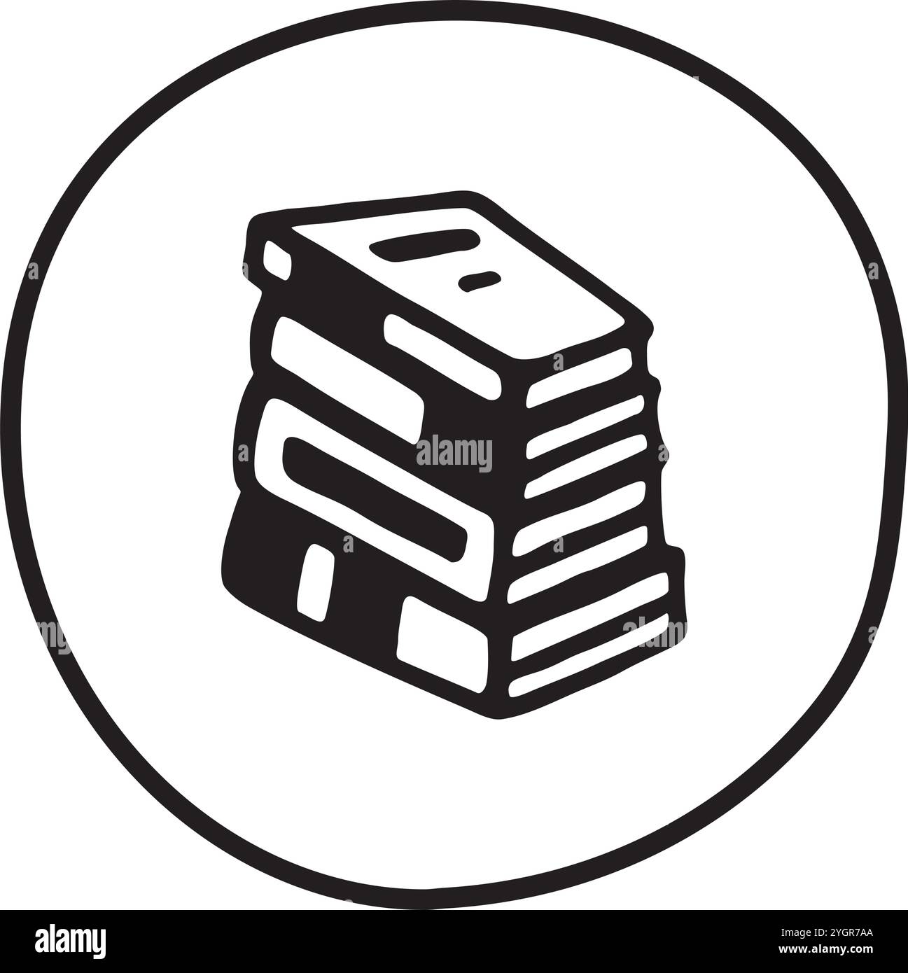 Cartoon pile books Black and White Stock Photos & Images - Alamy