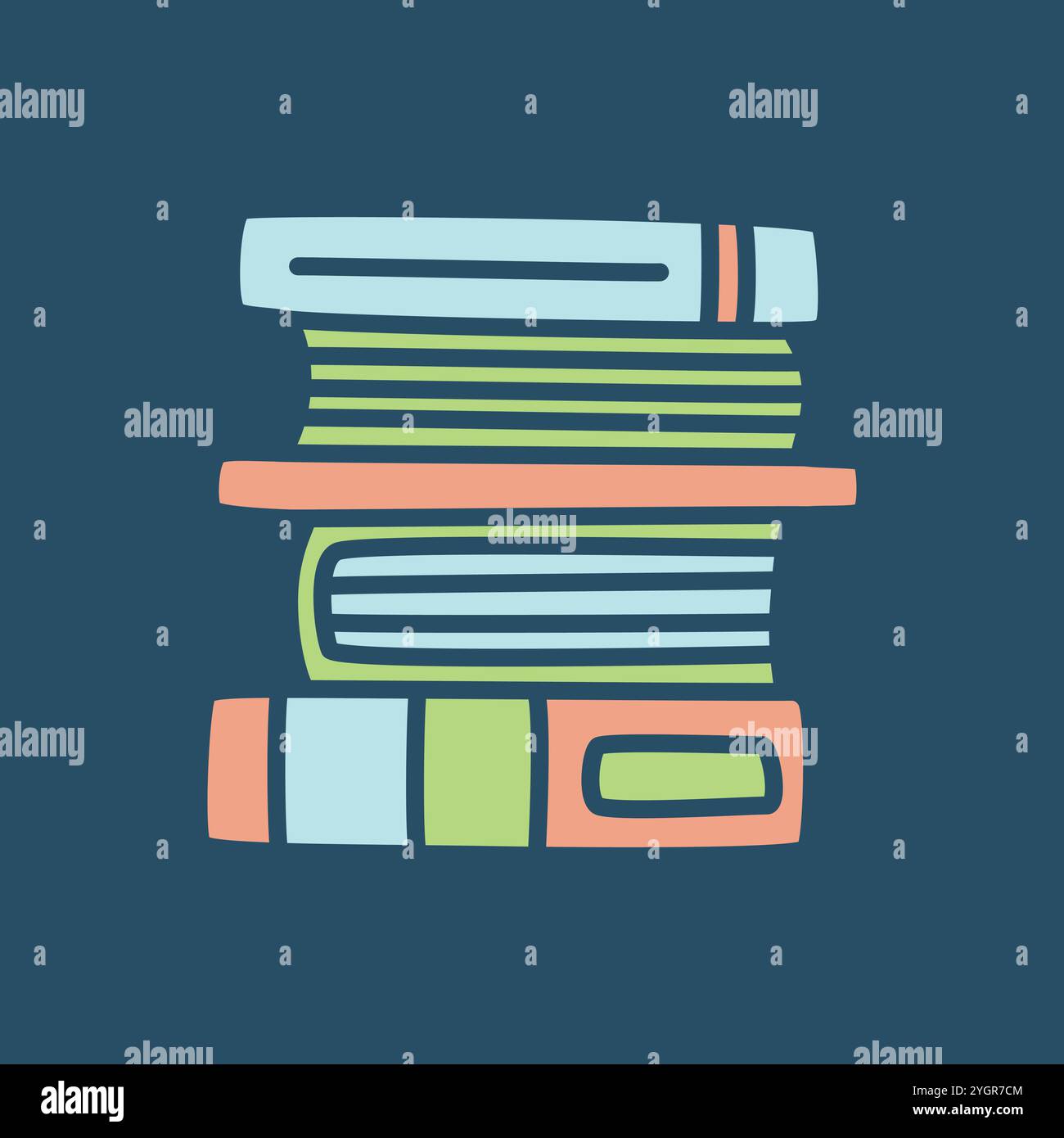 Stacked books clipart Stock Vector Images - Alamy