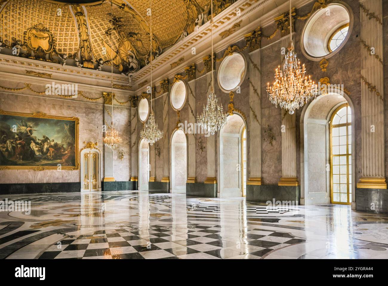 The Grotto Hall ballroom in the New Palace, Neues Palais, Sanssouci ...