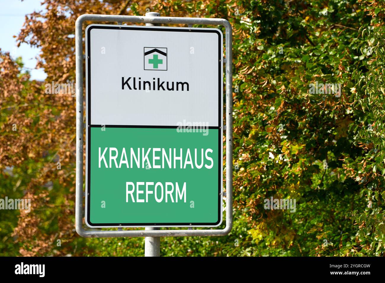 Bavaria, Germany - November 7, 2024: Hospital reform, written on the ...