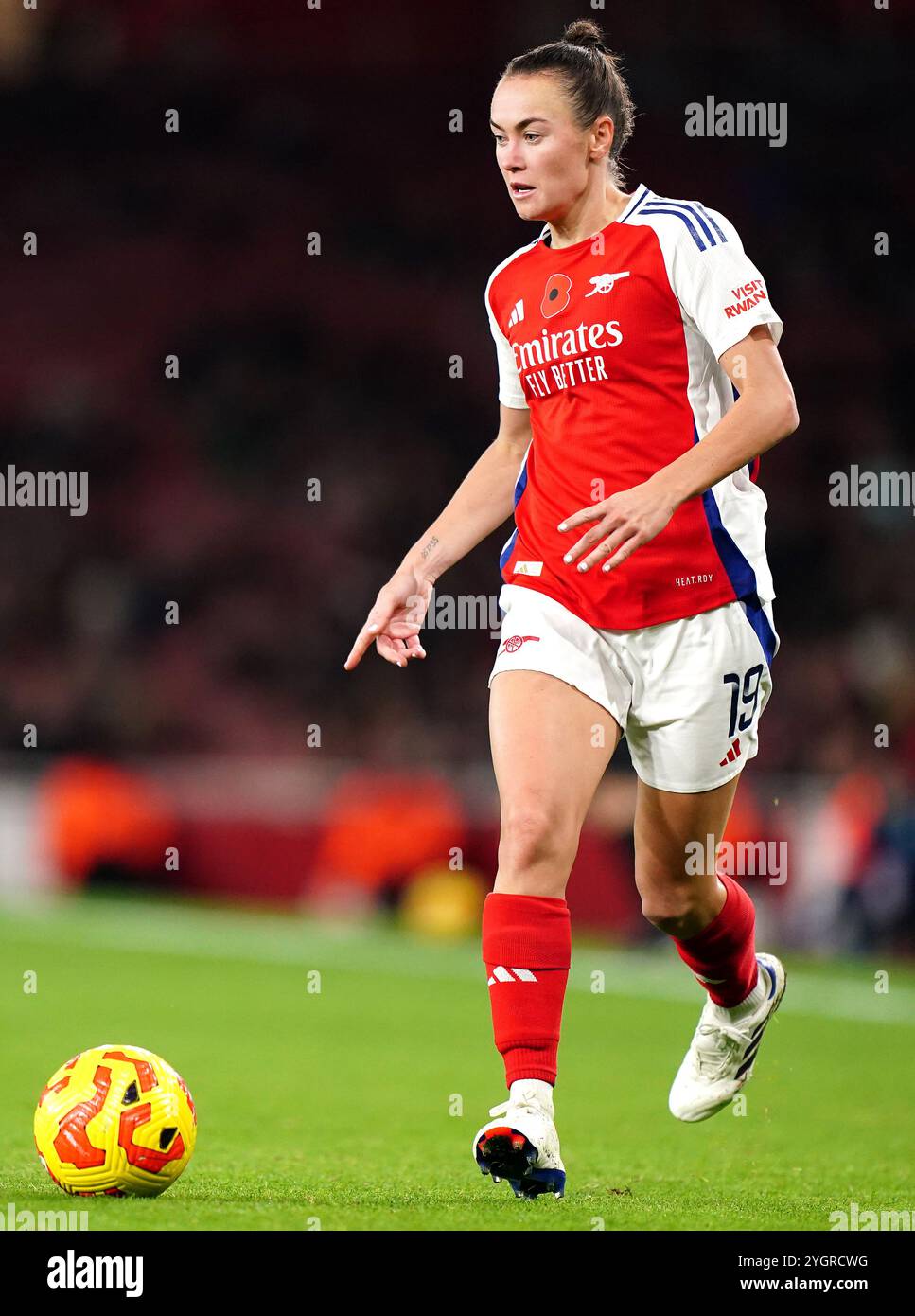 Arsenal's Caitlin Foord in action during the Barclays Women's Super ...