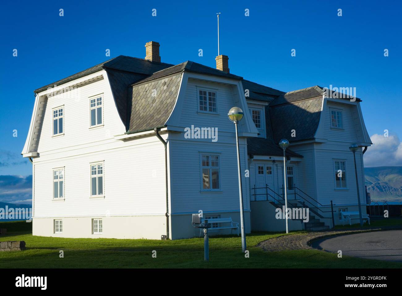 Höfði house in Reykjavík, Iceland. Best known as the location for the ...