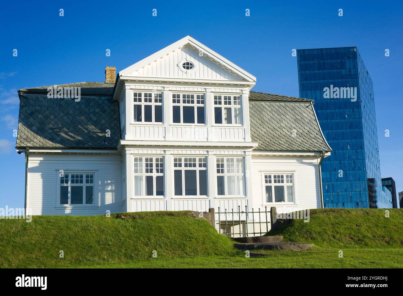 Höfði house in Reykjavík, Iceland. Best known as the location for the ...