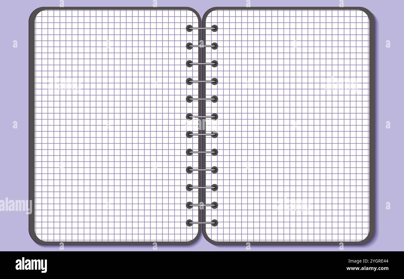 Graph paper. Open notepad. Printable squared grid paper with color ...