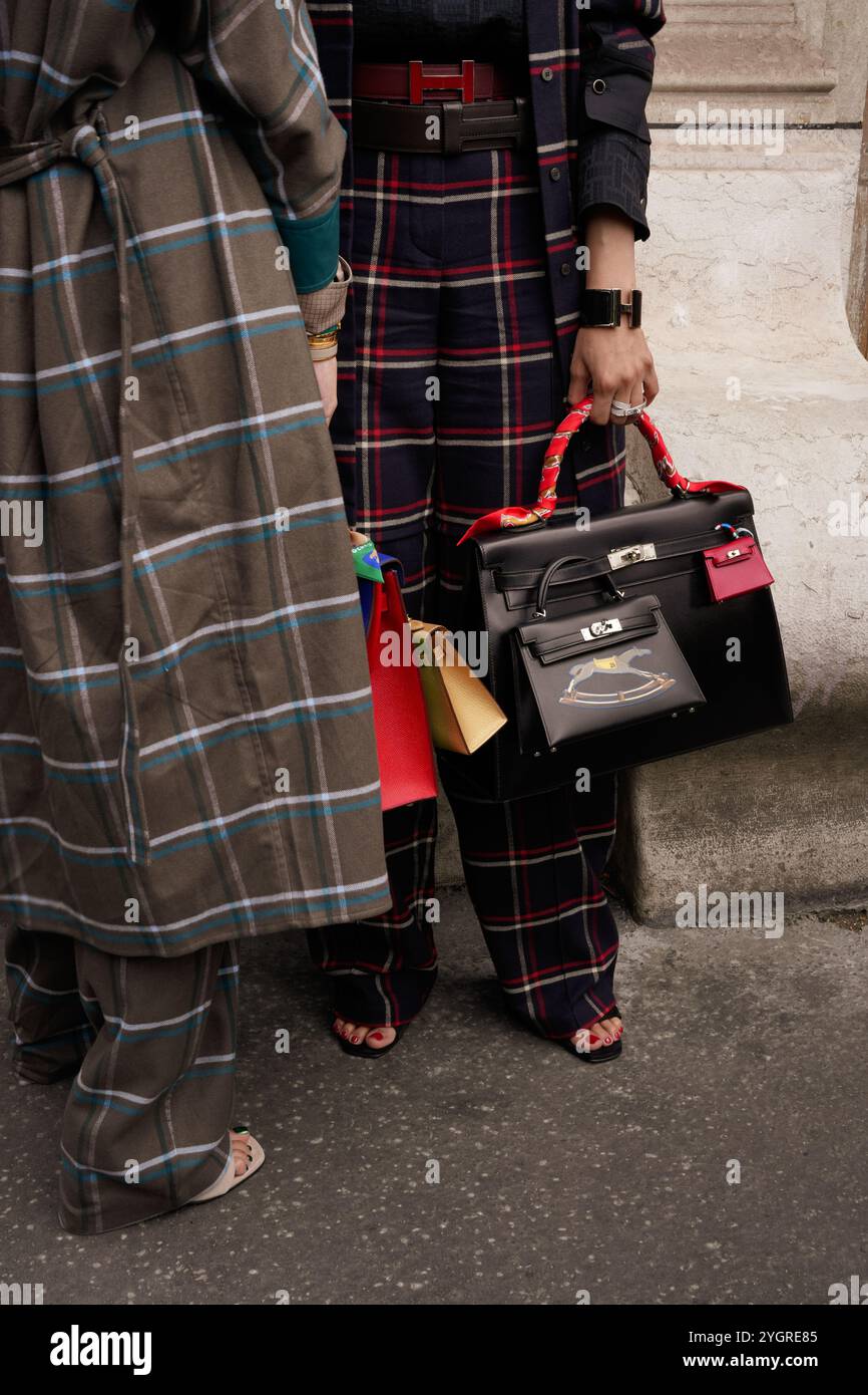 Snehal & Jyoti Babani at the Hermès show in Paris Fashion Week SS25 ...