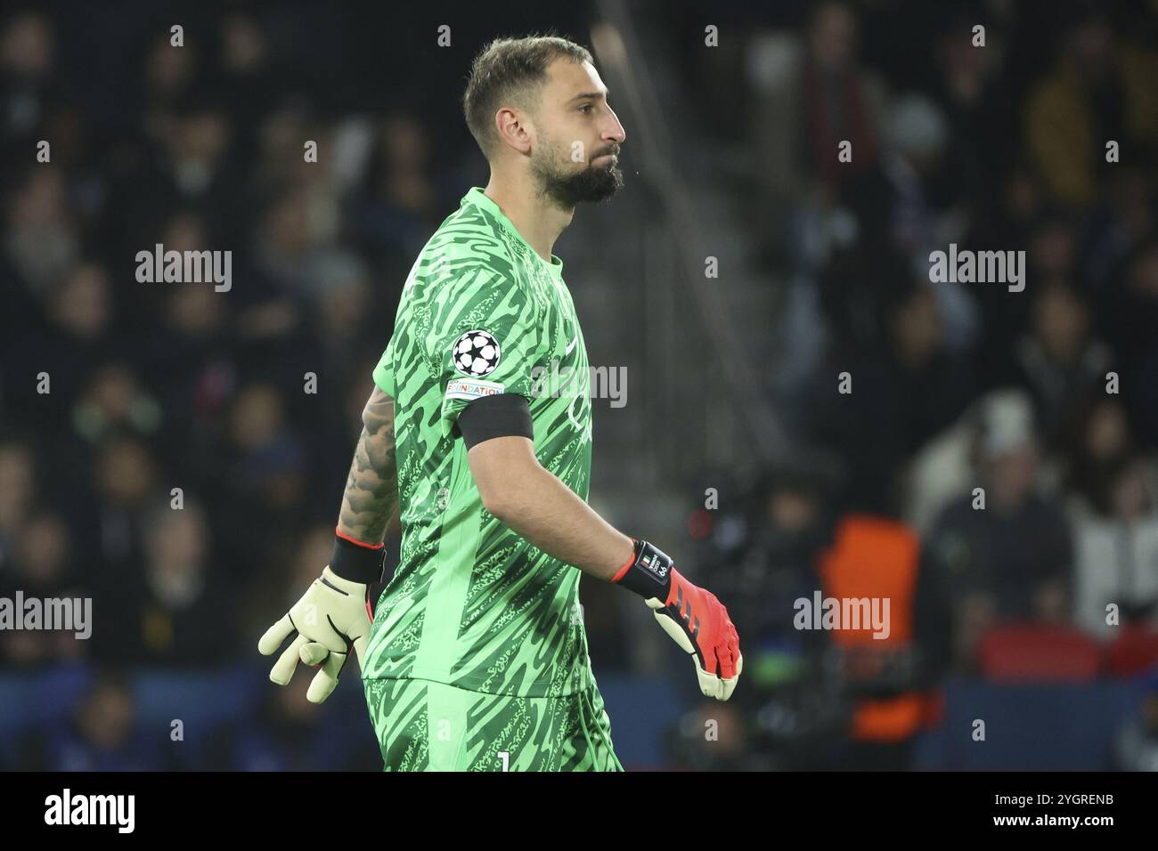 PSG goalkeeper Gianluigi Donnarumma during the UEFA Champions League ...