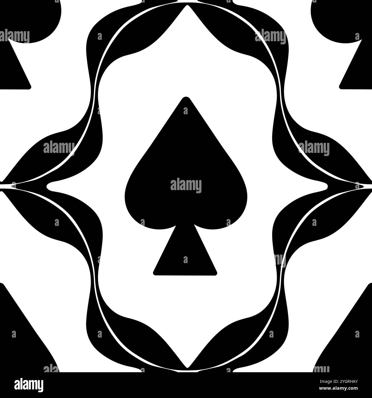 Large scale geometric pattern with spades, classic symbol of playing ...
