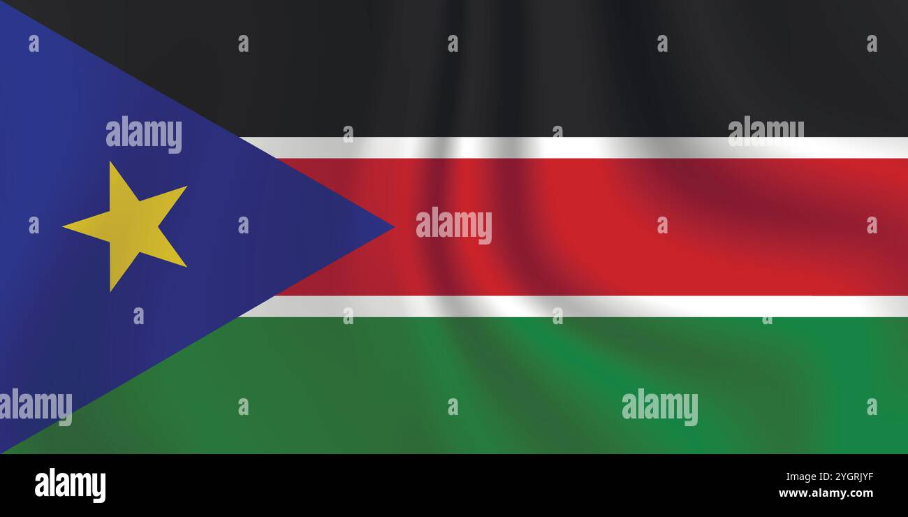 Flag of South Sudan. Sudanese national symbol in official colors ...