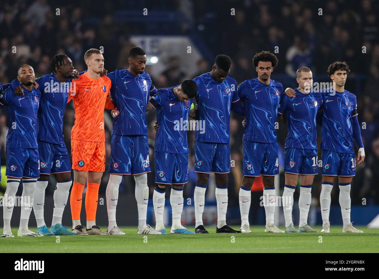 Team of Chelsea seen during the UEFA Conference League 2024/2025 match ...