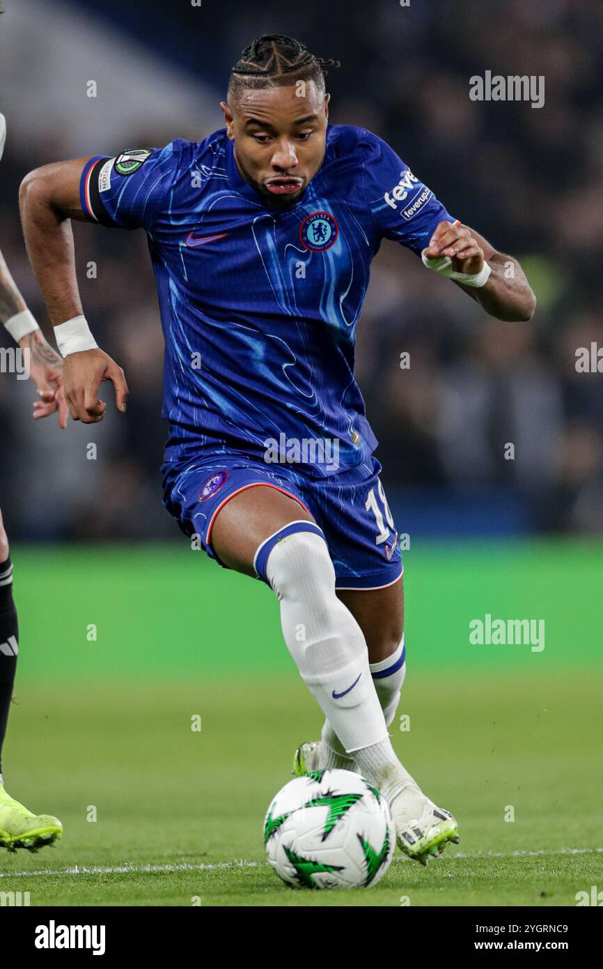 Christopher Nkunku of Chelsea seen in action during the UEFA Conference ...